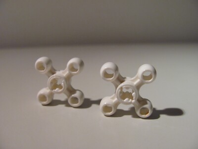LEGO : 2x White Technic Knob Wheel 7471 8231 8715 3545 6575 ( 32072 ...