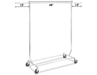 ULINE H-1546 Heavy Duty Chrm Commercial Garment Clothes Rack Rolling ...