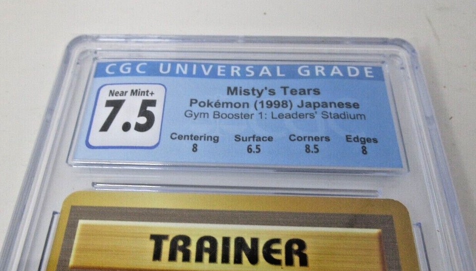 Misty's Tears CGC 7.5 NM+ Graded Japan Gym Booster 1 Banned Card ...