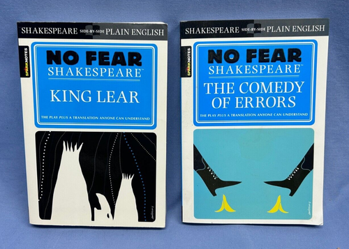 NO FEAR SHAKESPEARE 2 BOOKS - KING LEAR & THE COMEDY OF ERRORS VG Cond | eBay