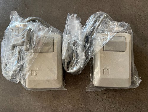 Two Macintosh Platinum Mouse/Mice - Apple 128K 512K 512Ke Mac Plus ...