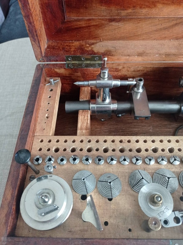Lorch Schmidt & Co Watchmaker Lathe 6mm collet in orginal wood box | eBay