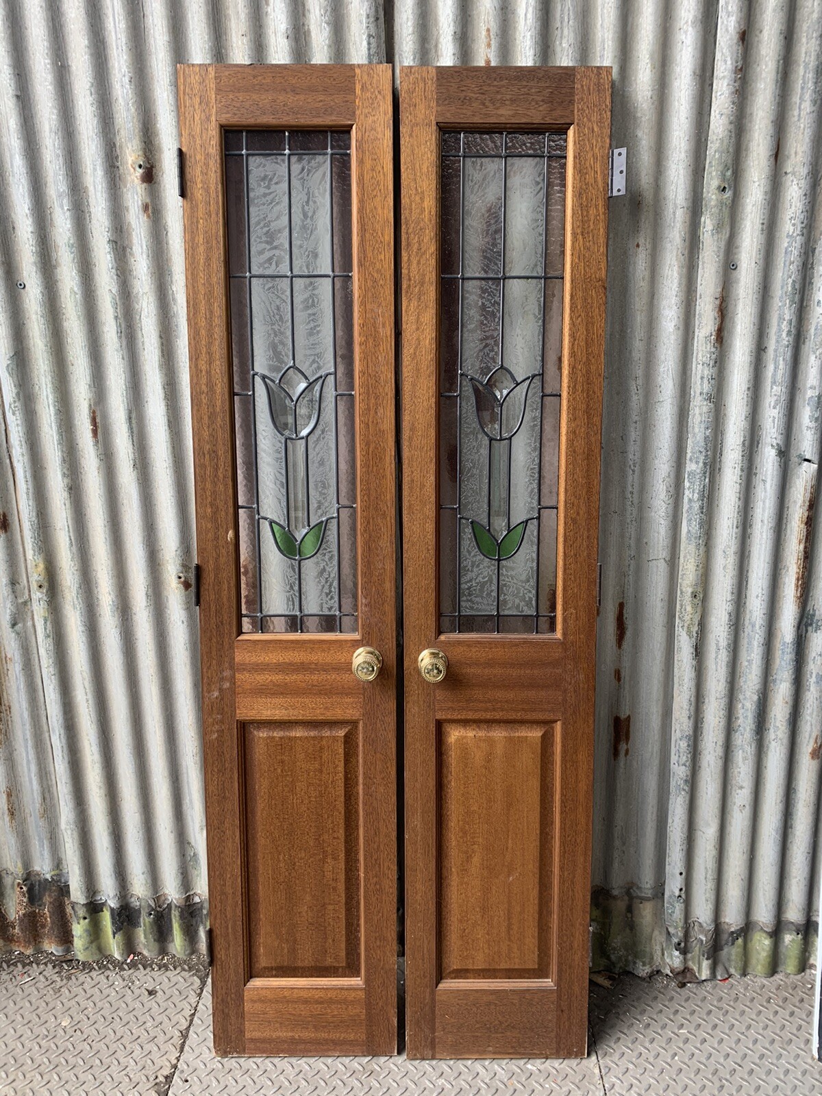 Timber Leadlight Glass French Doors - 795w x 2030h x 40d | eBay Australia