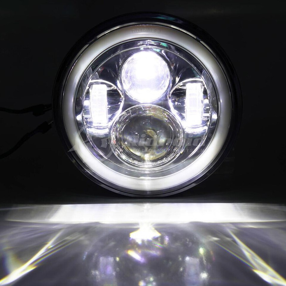 7" Motorcycle LED Headlight For Yamaha V-Star XVS 650 950 1100 Classic ...