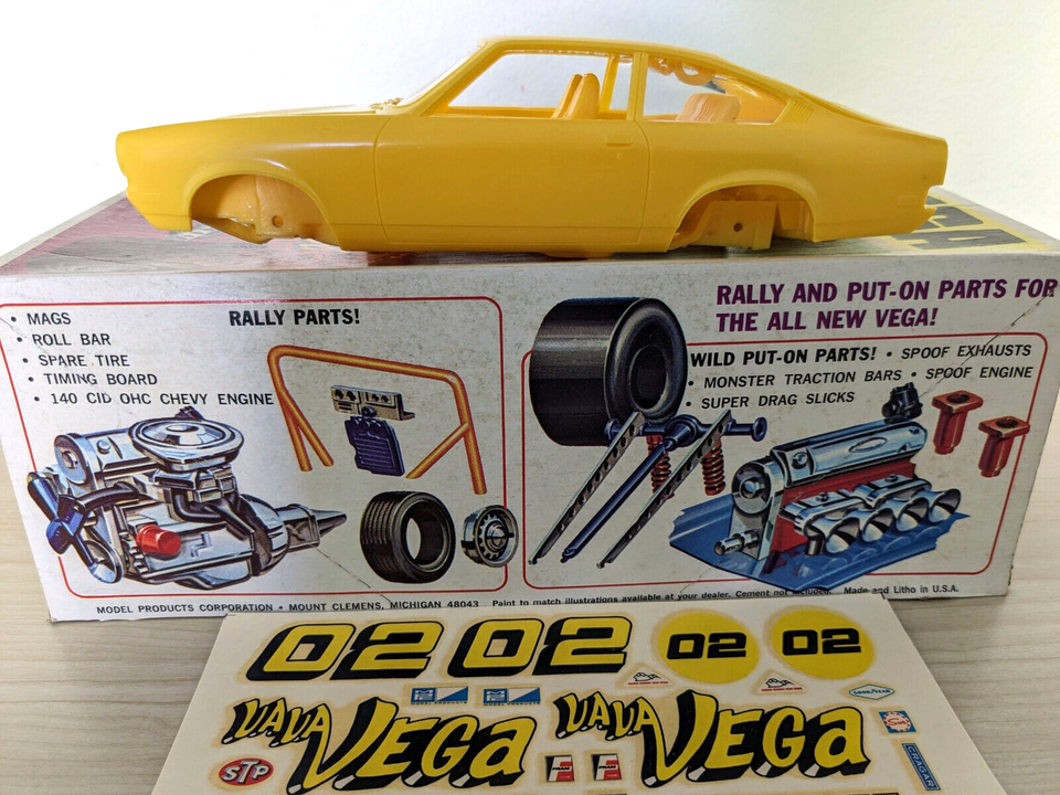 SUPER RARE! *ORIGINAL VINTAGE MPC "MILD & WILD" 1971 CHEVY VEGA KIT ...