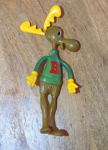 Vintage 1985 Jesco Rocky and Bullwinkle Moose Bendable Rubber Toy 7" | eBay