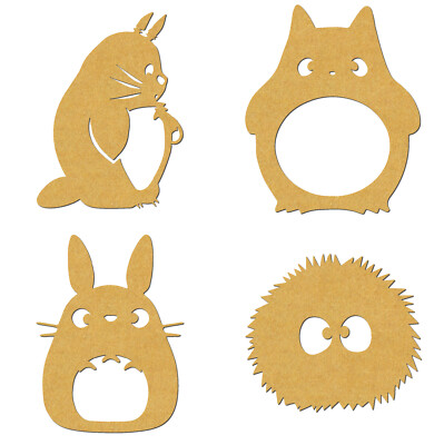 Animation Totoro and Soot Sprite Character MDF laser Cut Out crafts ...