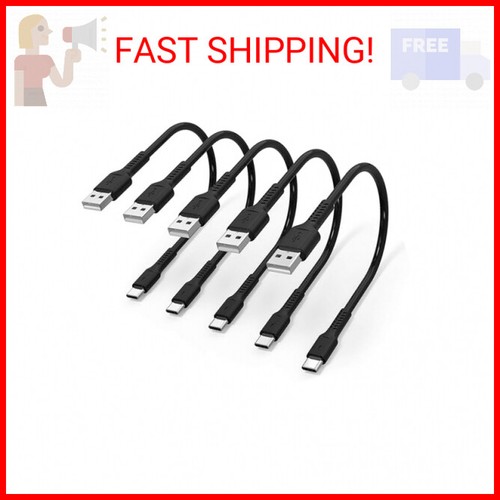 6 inch Short Fast Charging Cord, 5 Pack Durable USB A to USB Type C 3A ...
