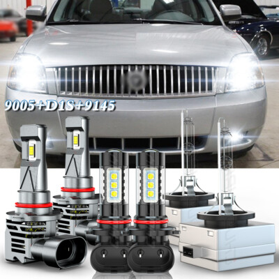 For Mercury Montego 2005-07 LED/HID Headlight Kit High Low Beam Fog ...