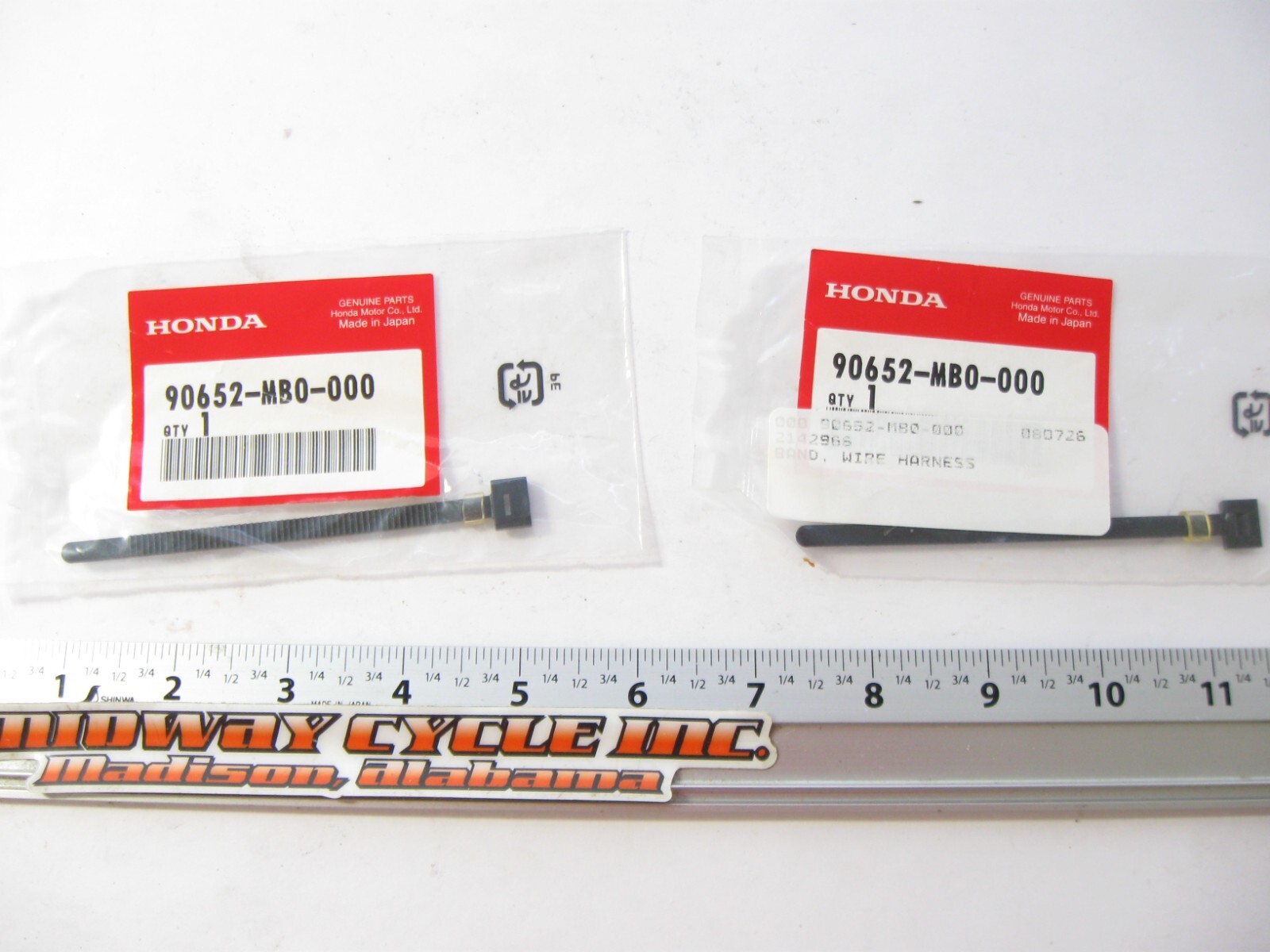 HONDA ATC250 CB1000 NOS OEM WIRE HARNESS BAND 90652-MB0-000 PACK OF 2 ...