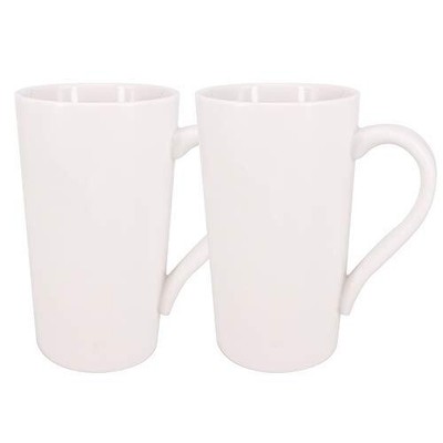 2 Pack 20 Oz Coffee Cup Simple Pure White Ceramic Cup Plain Large Tall ...