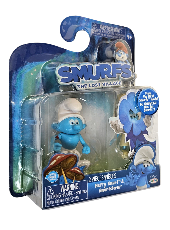 SMURFS THE LOST VILLAGE HEFTY SMURF & SMURFSTORM FIGURE SET MISB JAKKS ...