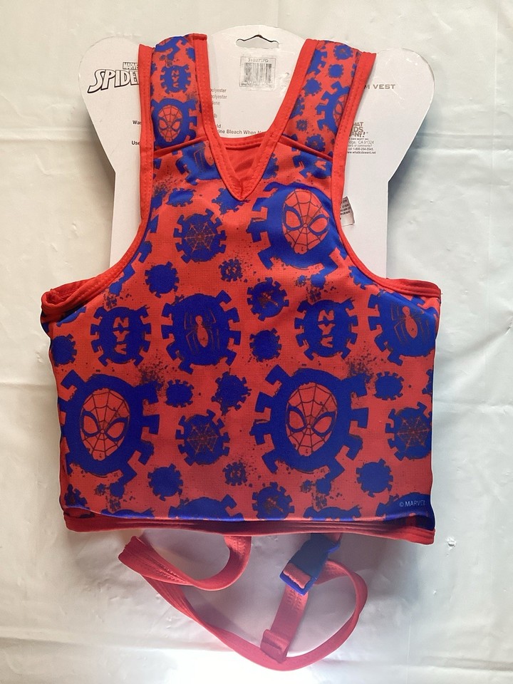 Marvel Spider-Man Life Jacket Swim Vest Size: S/M Weight 33-45 LB ...