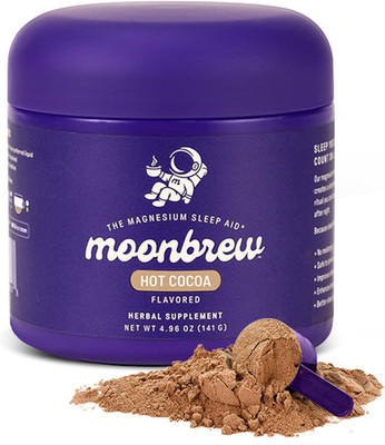 Moonbrew Nighttime Magnesium Hot Cocoa Jar, Natural Sleep Aid Drink Mix ...