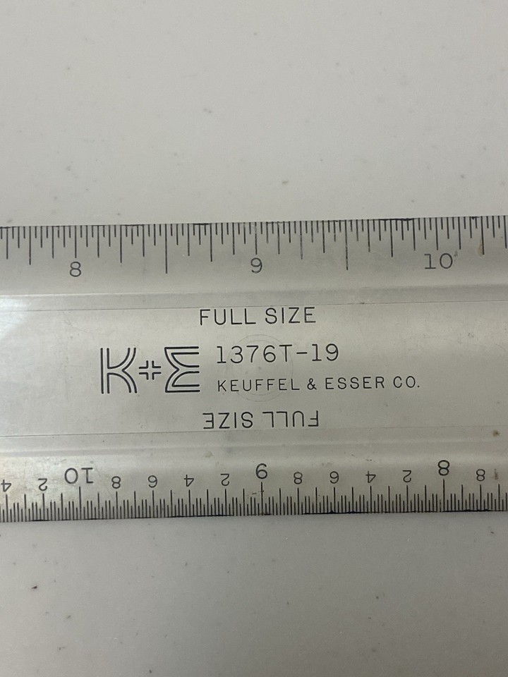 Vintage KEUFFEL & ESSER CO. 1376T-19 Drafting Machine Scale Ruler Arm ...