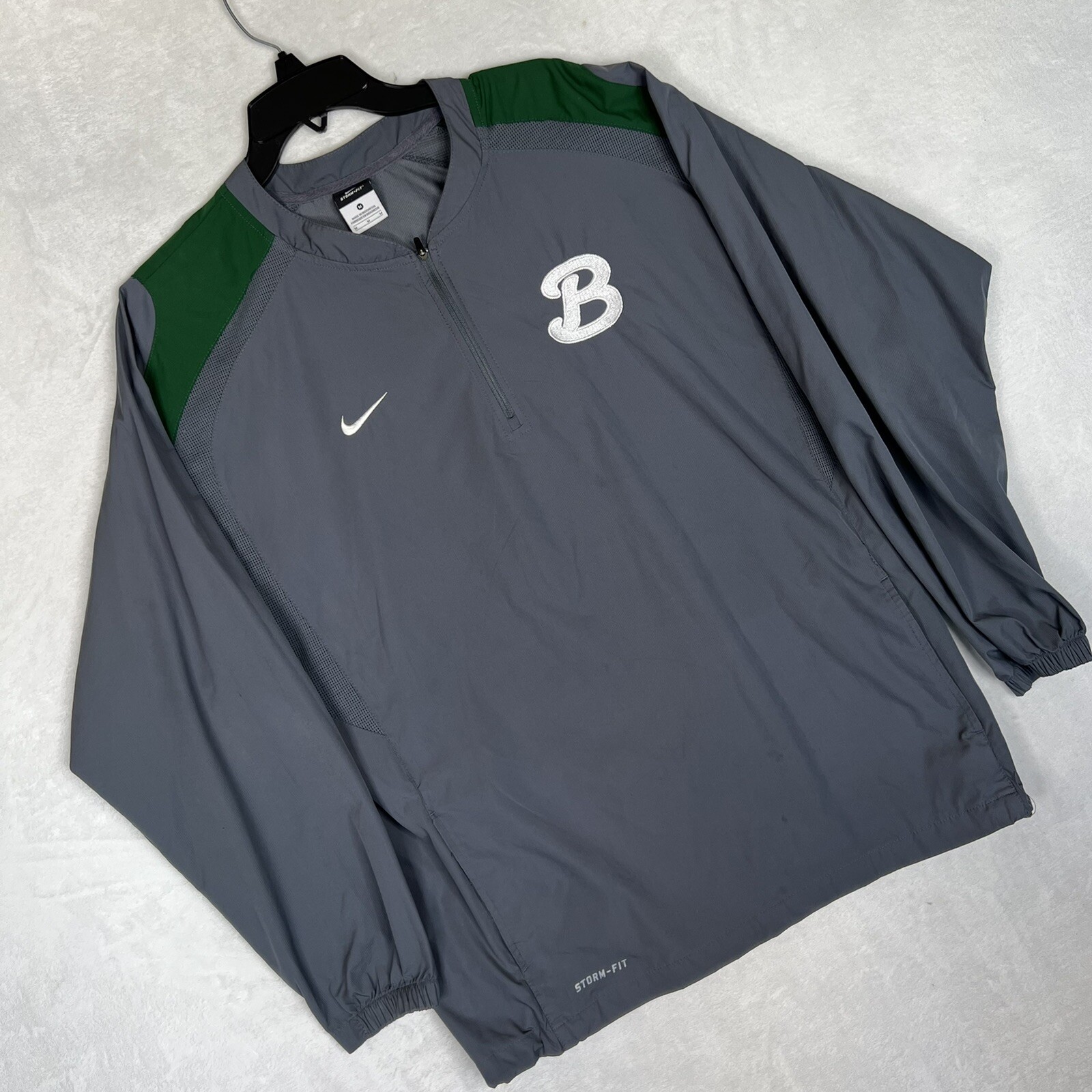 Nike Storm Fit 1/4 Zip Long Sleeve Baseball Batting Cage Jacket Mens ...