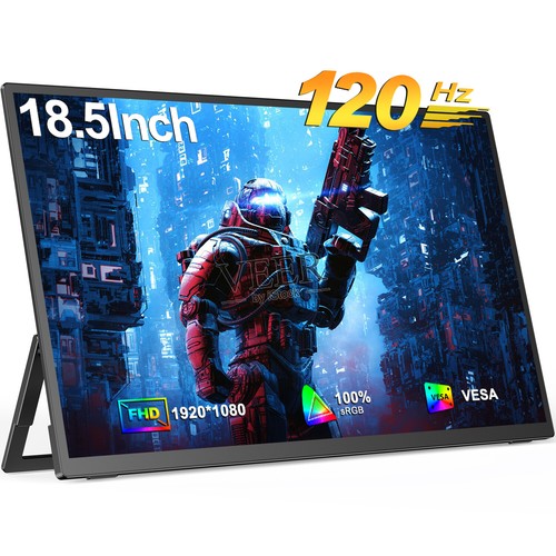 UPERFECT 120Hz Portable Monitor 18.5" 1920*1080 Freesync Gaming Monitor ...