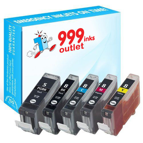 PGI-5BK and CLI-8BK/Y Compatible Printer ink for Canon Pixma MP600 - 5 ...