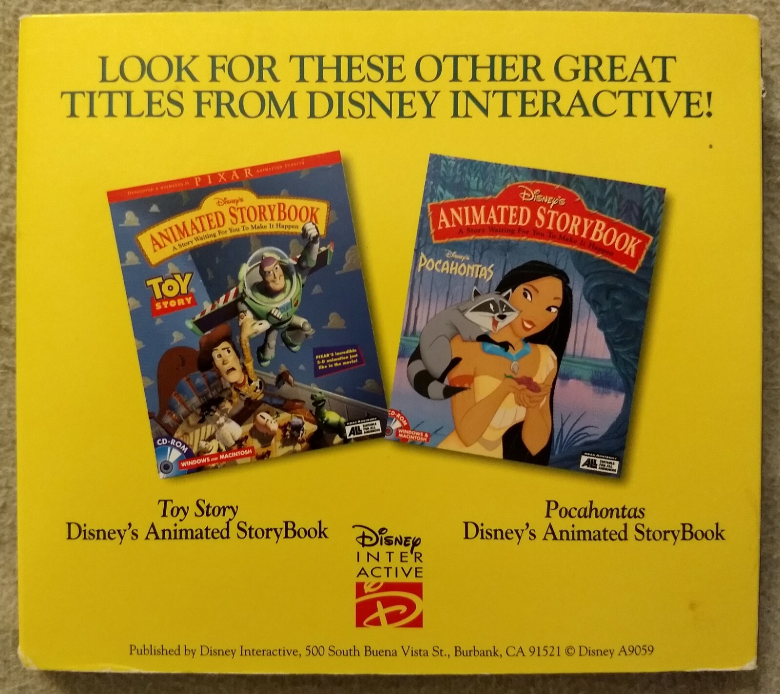 Disney's The Lion King Animated StoryBook - PC 44702004065| eBay