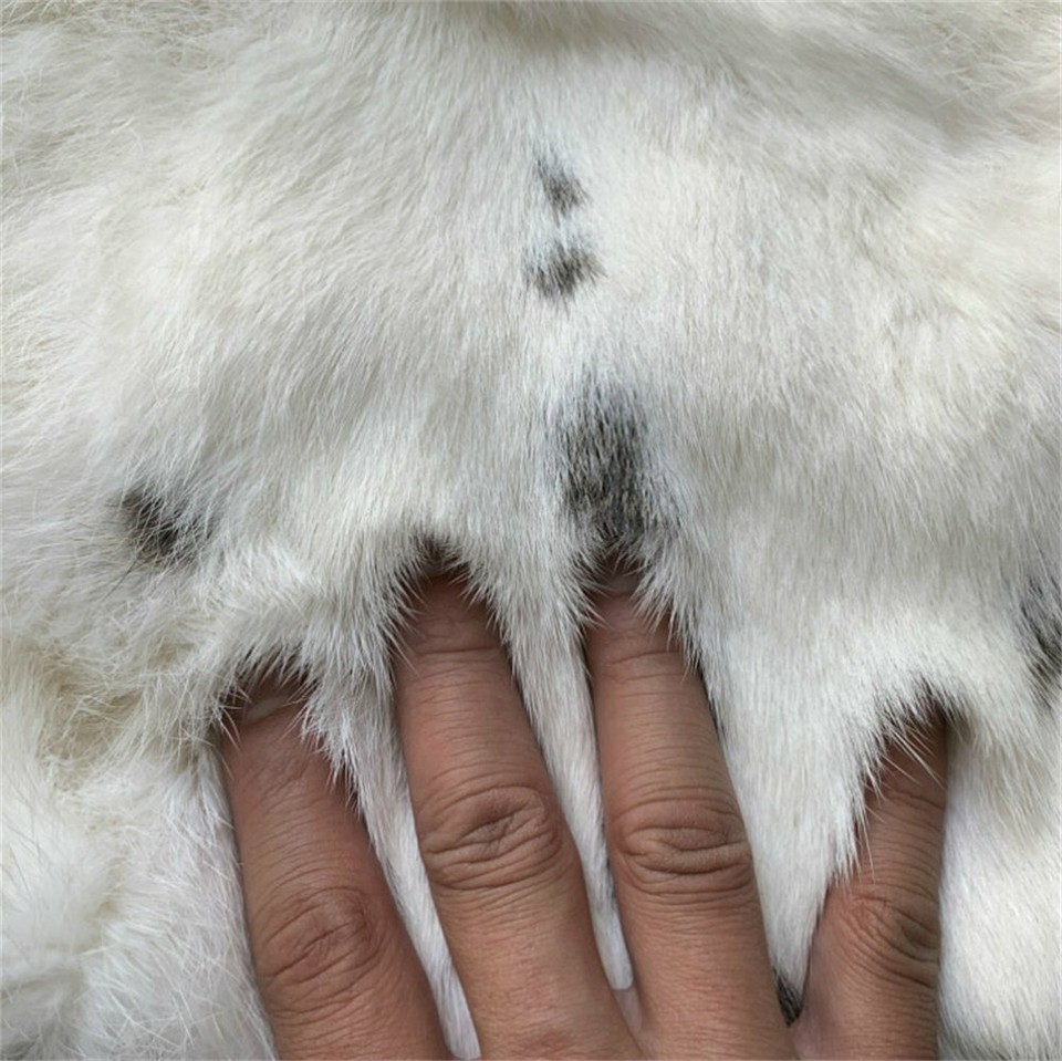 5PCS Genuine Natural Tanned Rabbit Fur Skin Pelt Hide Can be Used DIY ...