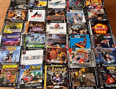 PS1 PLAYSTATION ONE - Manuals Front & Rear Inserts Inlays - Retro ...