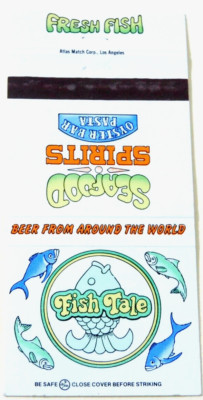 FISH TALE SEAFOOD SPIRITS RESTAURANT MATCHBOOK COVER * LONG BEACH ...