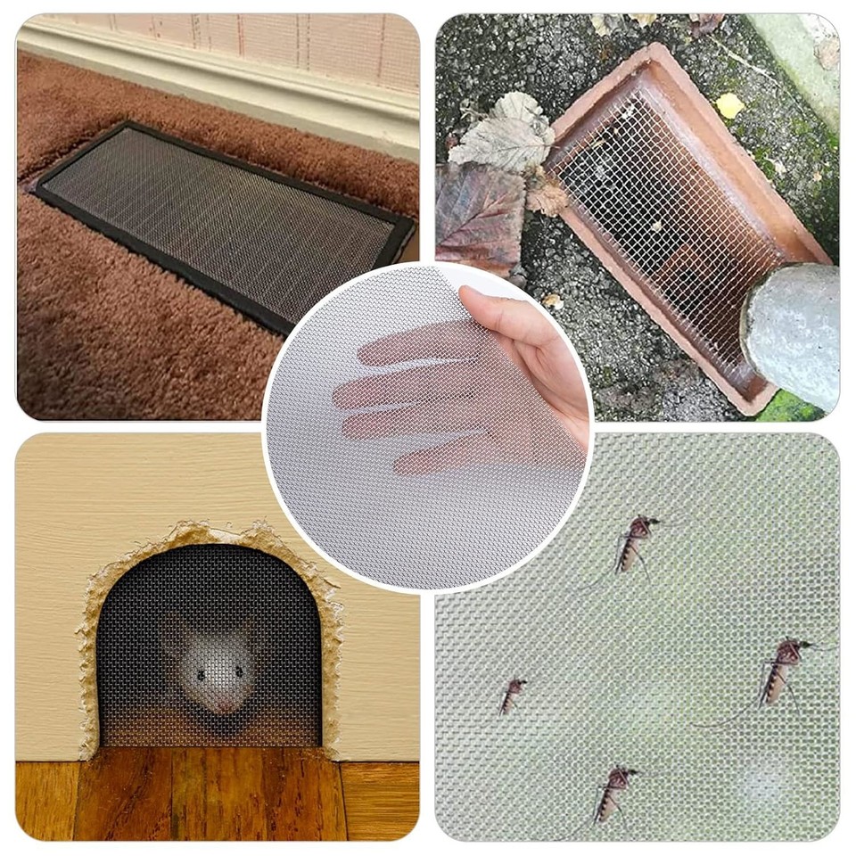 2X Stainless Steel Mesh Rodent Proof Sheet Garden Mouse Pest Control ...