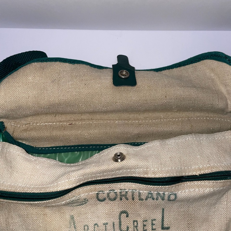 Cortland ArctiCreel Flax Canvas Fishing Bag Vintage Soak Cooler | eBay