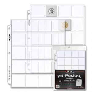 BCW Vinyl Pages -- Vinyl 20-Pocket Pages 2 x2 - pack of 20 pages | eBay