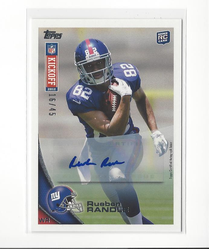2012 Topps Kickoff Rueben Randle Rookie AUTOGRAPH Giants Eagles /45 | eBay