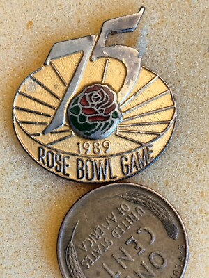 1989 Rose Bowl Game Michigan vs USC 75th Anniversary Lapel Pin by ...