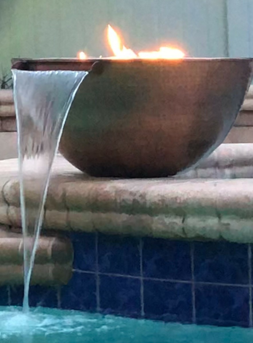 Fire Pit With Waterfall