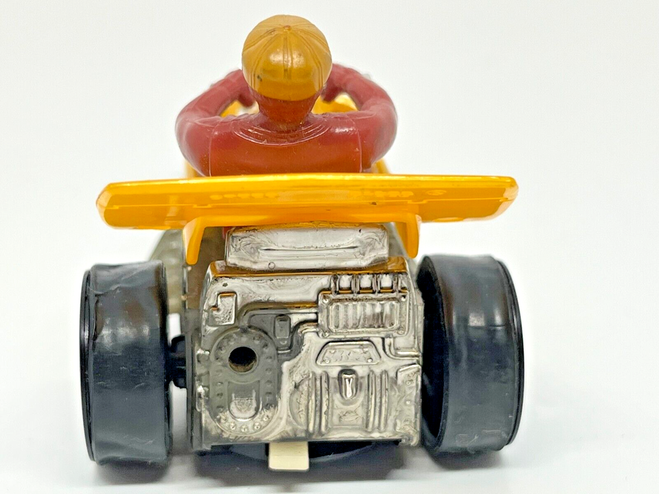 VTG - MATTEL HOT WHEELS CHOP CYCLE YELLOW SPEED STEED w/ BROWN RIDER ...