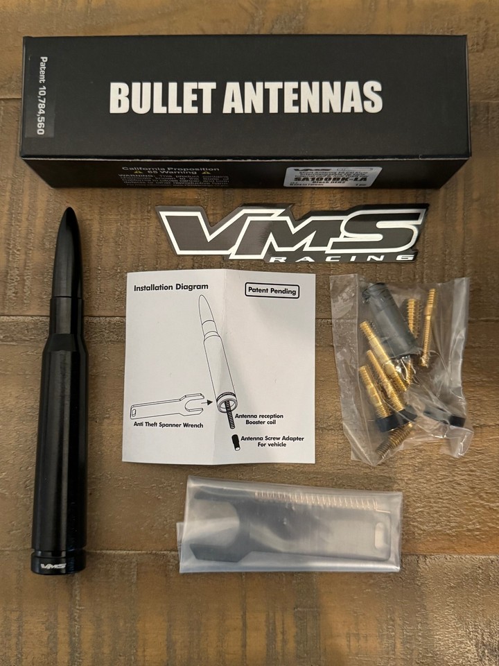 VMS Black Bullet Antenna For Ford F150 and Ranger Fits All Ford Trucks ...