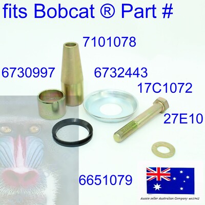 Bobtach Pivot Pin Bush Kit fits Bobcat 7101078 6730997 S185 S205 S450 ...