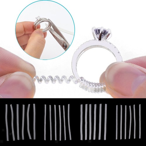 6Pc Ring Size Reducers For Loose Rings Jewelry Guard Sizer RESIZER ...