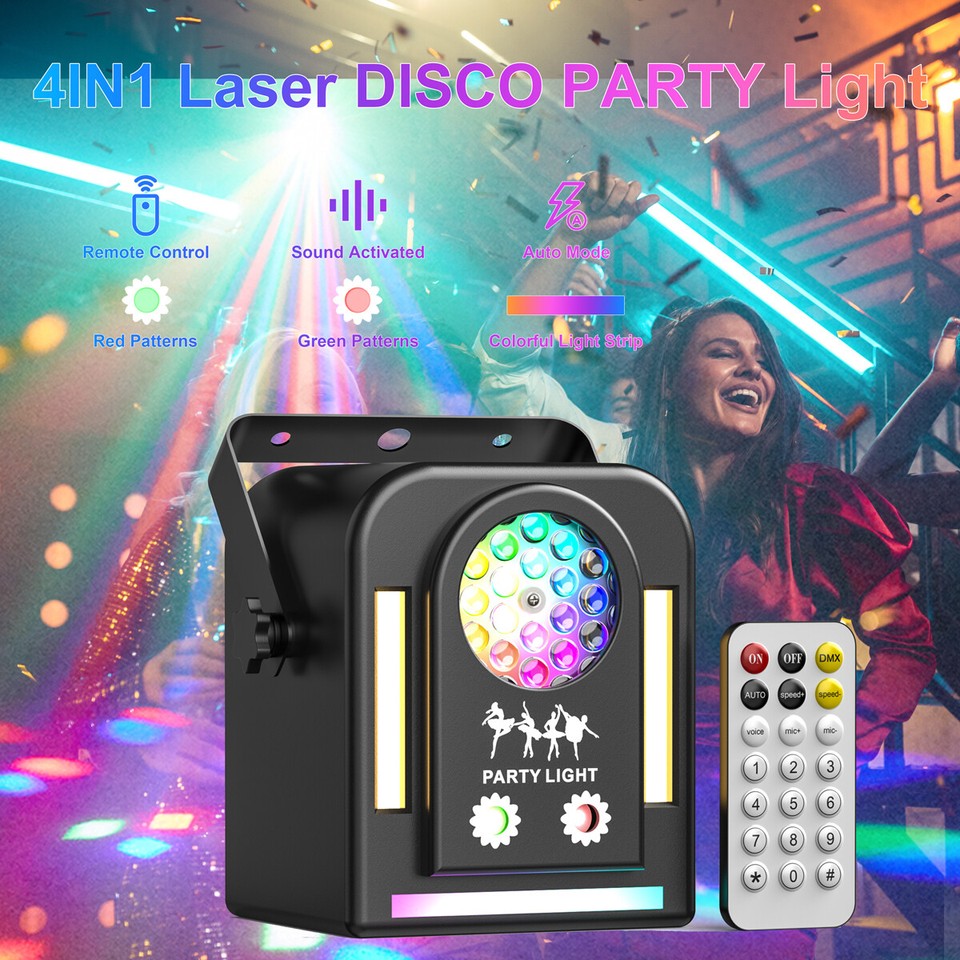 4/5in1 Party Effect Light RGB LED Laser Projector Beam DJ Disco Stage ...
