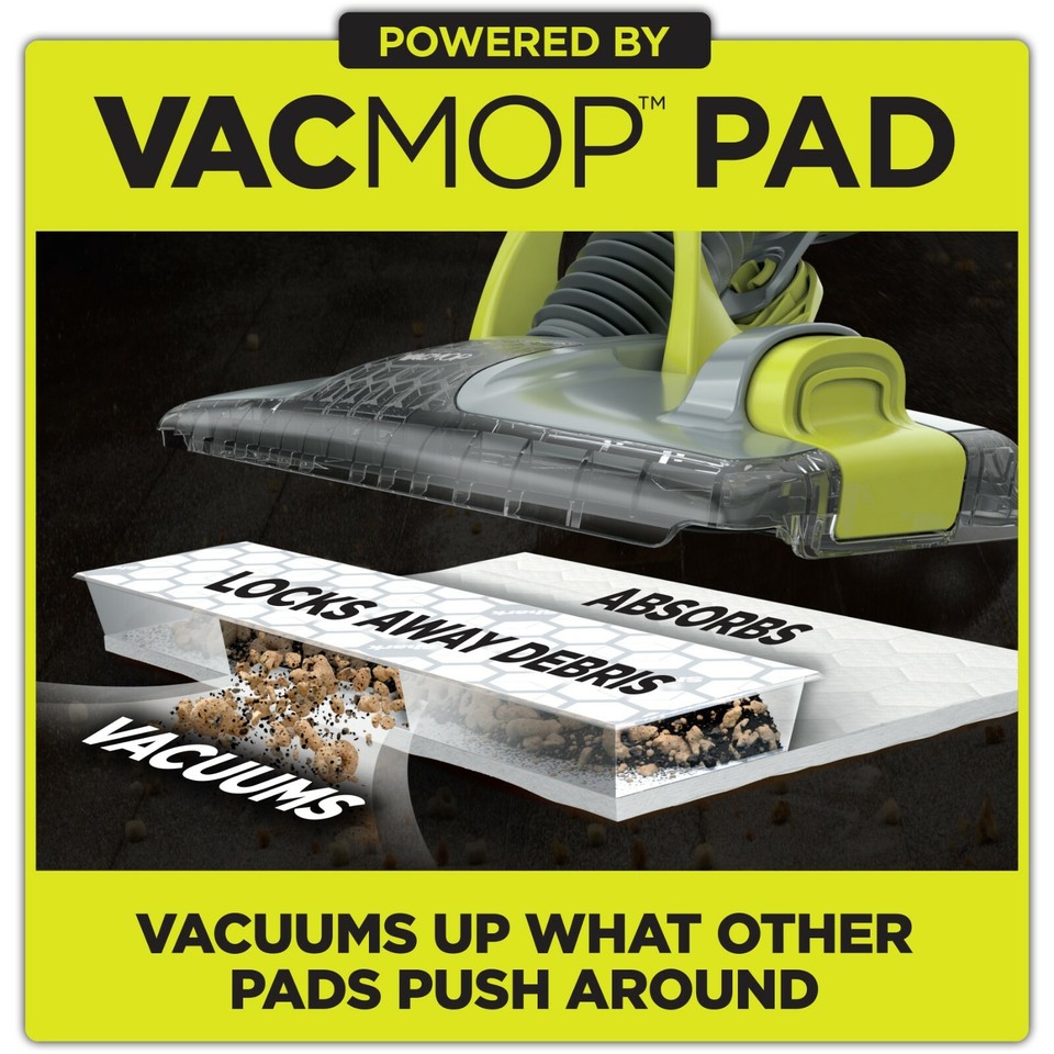Shark VM200 VACMOP Cordless Hard Floor Vacuum Mop with Disposable ...