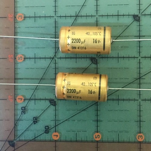 2200uF 16v Roederstein Axial Lytic Capacitor EG00KE422D00B Audio 105' c ...