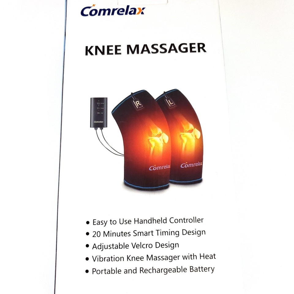 Comrelax Rechargeable Leg Massager with Heat for Circulation Vibrating ...