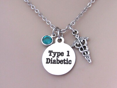Type 1 Diabetic Necklace, T1D Alert, Medical Alert, Gift for Daugher ...