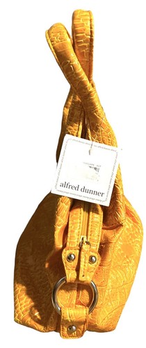 Alfred Dunner Orange Handbag Purse Faux Crocodile Pockets Card Slots ...