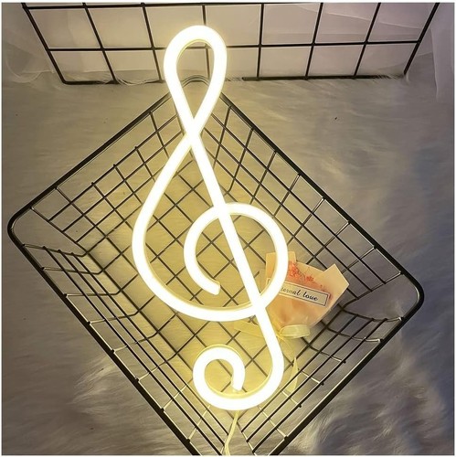 Musical Note Neon Signs LED Music Note Neon Lights Wall Decoration USB ...