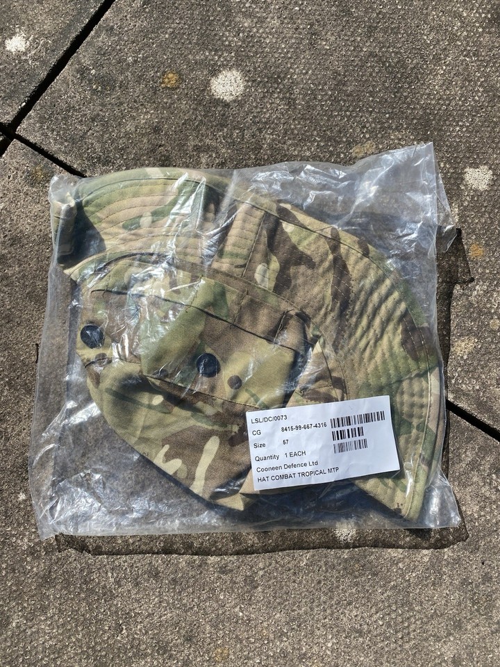 BRAND NEW British Army Bush Cap Boonie Hat Size 57 MTP Tropical Jungle ...