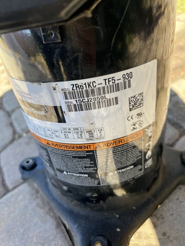 COPELAND SCROLL COMPRESSOR Model ZR61KC - TF5 - 930 220v 3 phase | eBay
