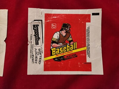 ⚾1978 Topps Baseball Wax Pack Wrapper 1.5⚾ Smooth N' Juicy Bubble Gum ...