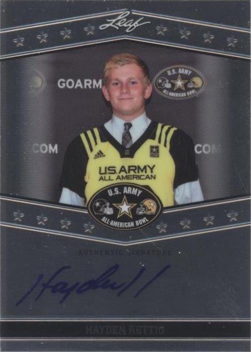2013 Leaf Metal Draft - Army All-American Bowl Hayden Rettig #ATA-HR1 ...