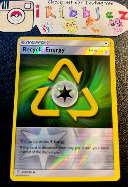 Pokémon TCG Recycle Energy Unified Minds 212/236 Reverse Holo Uncommon ...