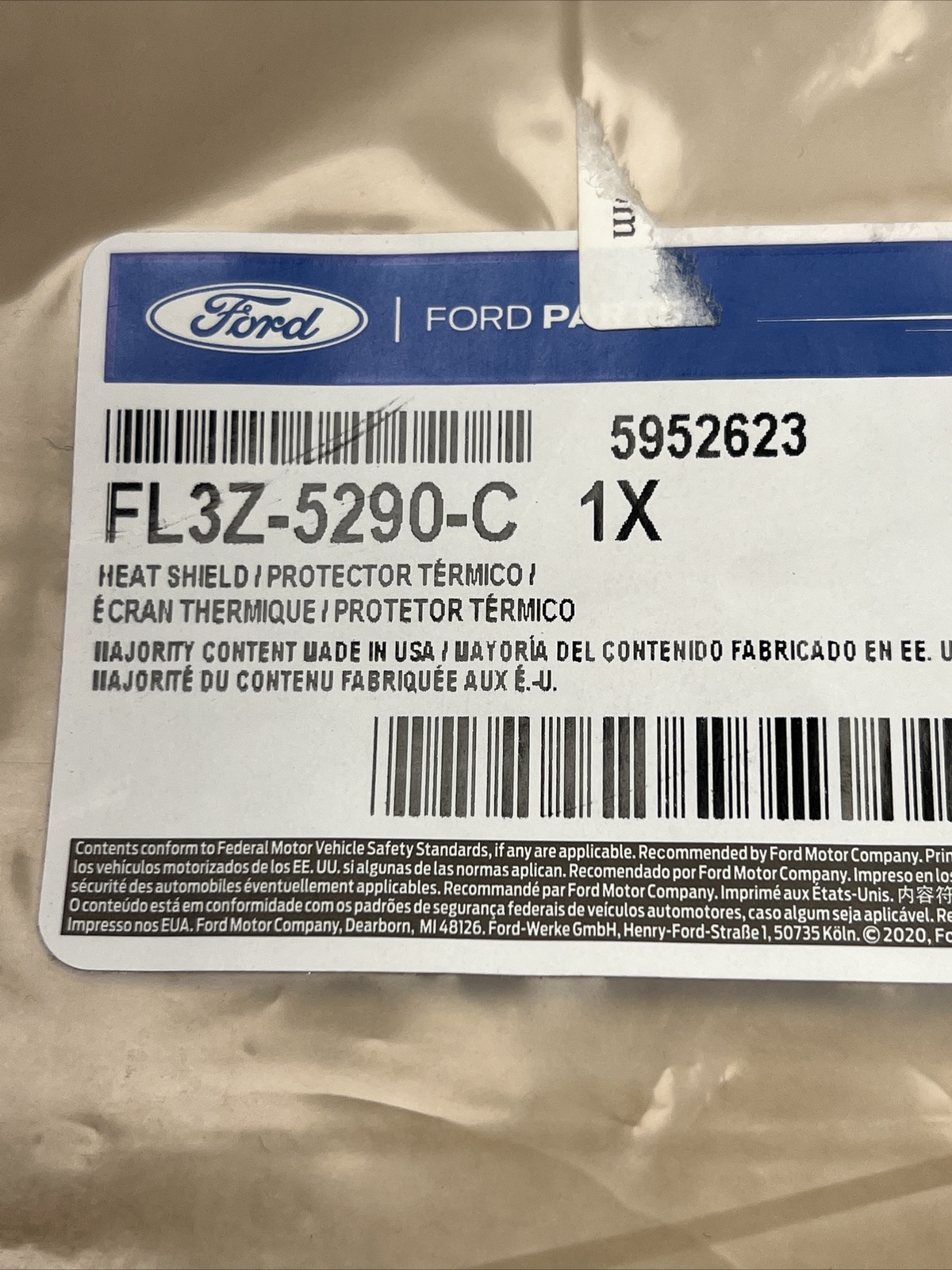 New OEM Genuine Ford Heat Shield FL3Z-5290-C | eBay