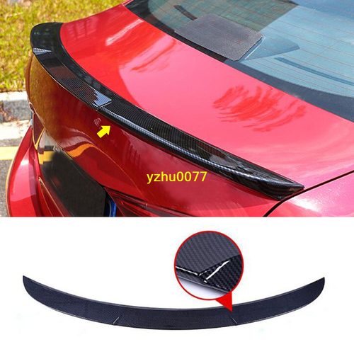 For Mazda 3 Sedan 2017-18 ABS Carbon Look Rear Door Tail Trunk Spoiler ...